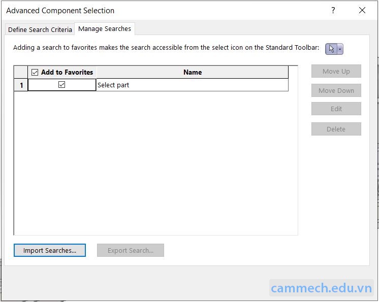Advanced Select và ứng dụng để thay đổi vật liệu trên Solidworks